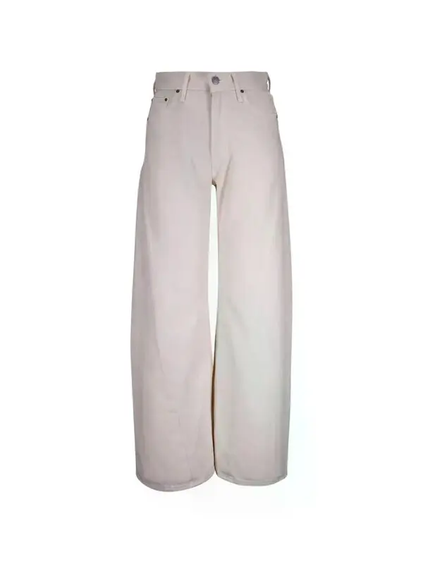 MOTHER Logo Detail Jeans - Neutrals