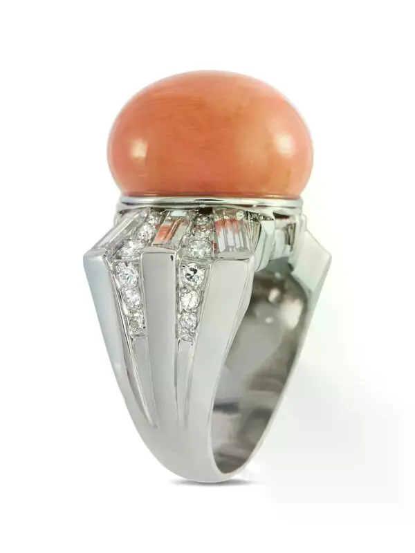 LB EXCLUSIVE Coral And Diamond Ring