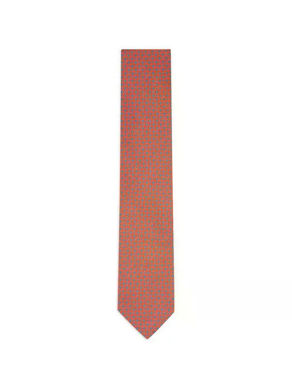 Eton Geometric Print Silk Tie