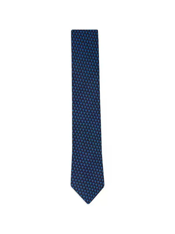 Zegna Silk Palm Tree Print Tie