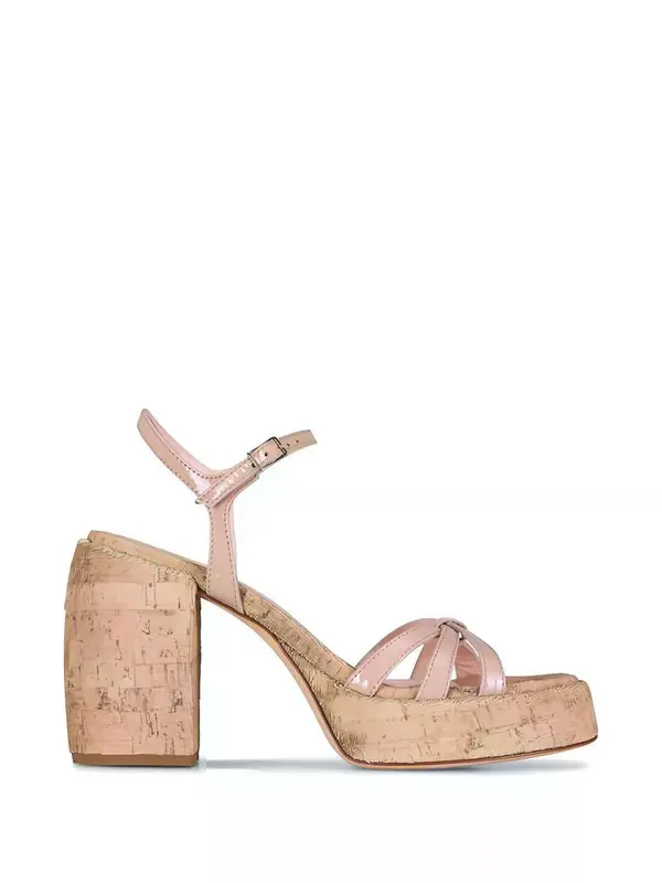 Agl Bow-detail Block-heel Sandals - Neutrals