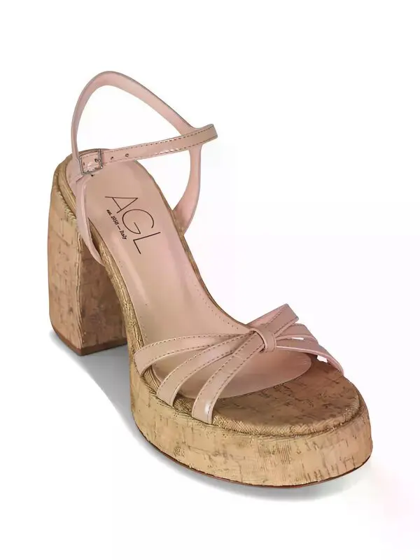 Agl Bow-detail Block-heel Sandals