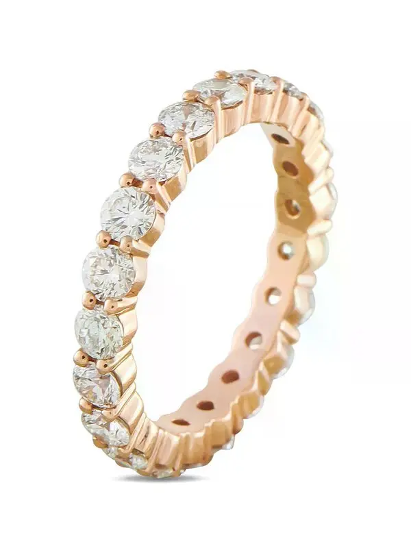 LB EXCLUSIVE 14k Rose Gold Diamond Eternity Band - Pink