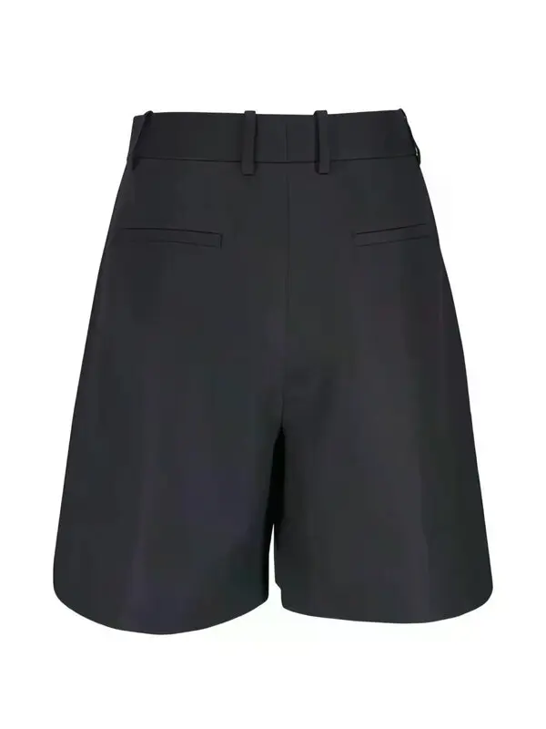 Lafayette 148 New York Park Pleated Linen Shorts