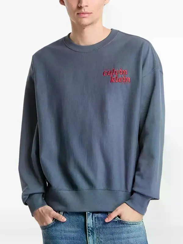Calvin Klein Embroidered Logo Crew Neck Sweater