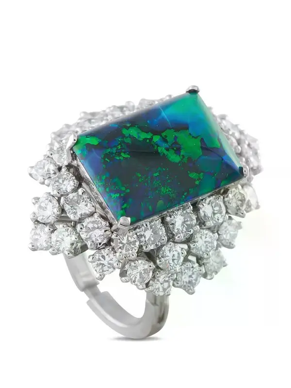 LB EXCLUSIVE Black Opal And Diamond Ring