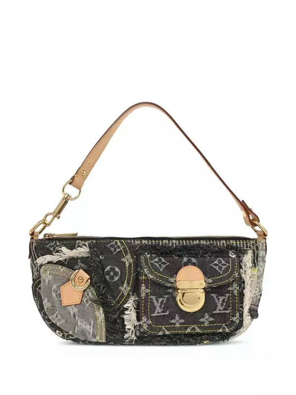 LOUIS VUITTON 2007 Monogram Denim Patchwork Handbag