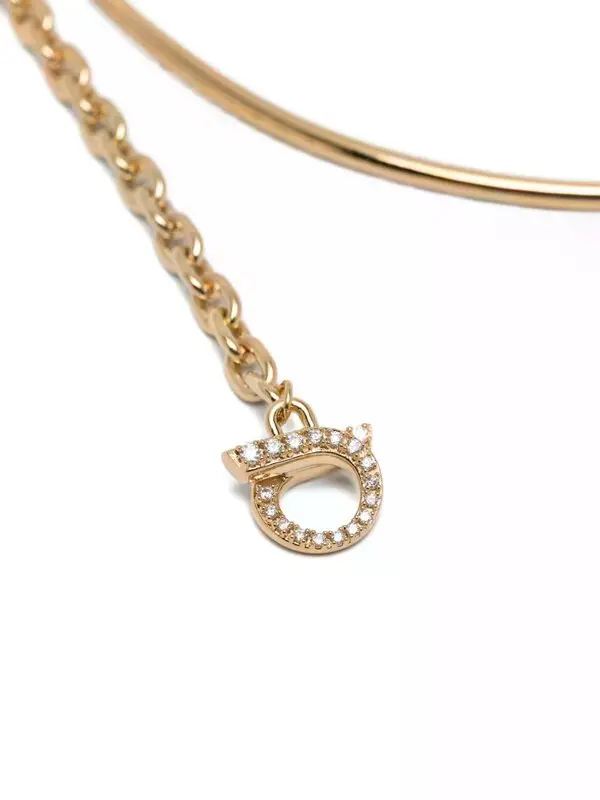FERRAGAMO Gancini Crystal-embellished Necklace