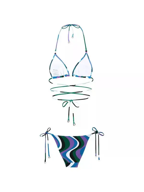 DAZE DAYZ Abstract Print Wrap-around Bikini