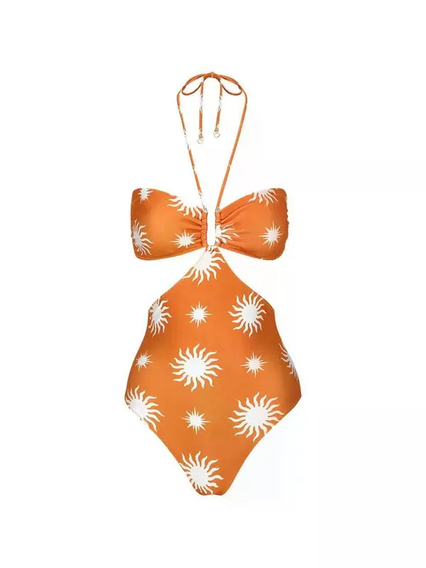 DAZE DAYZ Sun-print Cutout Swimsuit