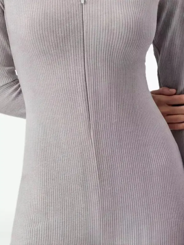 Alo Yoga Ribbed Long-sleeve Playsuit - Grey