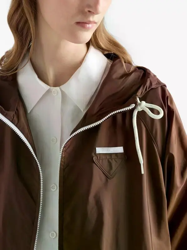 Prada Re-nylon Raincoat With Belted Waist