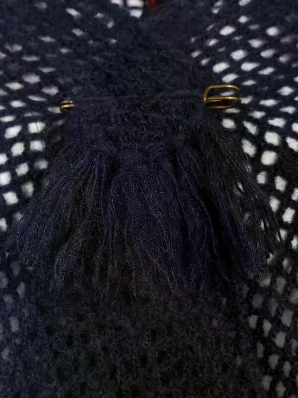 CHIARA IS Coperta Peonia Fringed Crochet Scarf