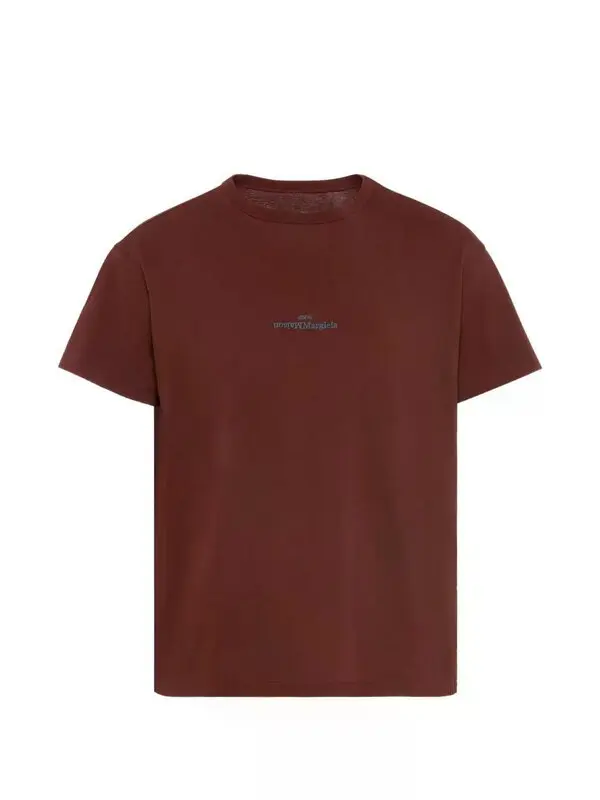 MAISON MARGIELA Embroidered Logo T-shirt - Red