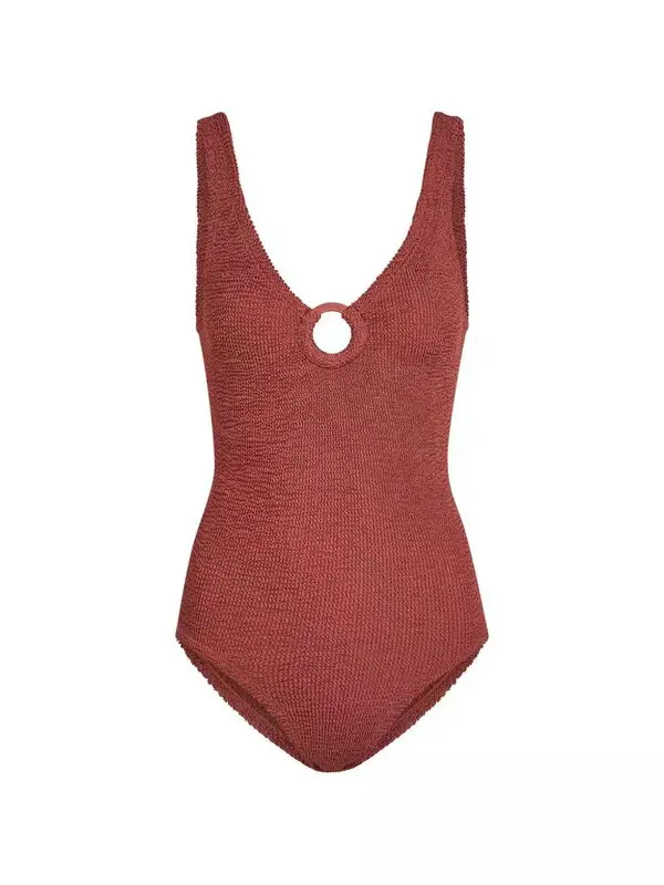 Hunza G Celine Ring-detail Swimsuit - Pink