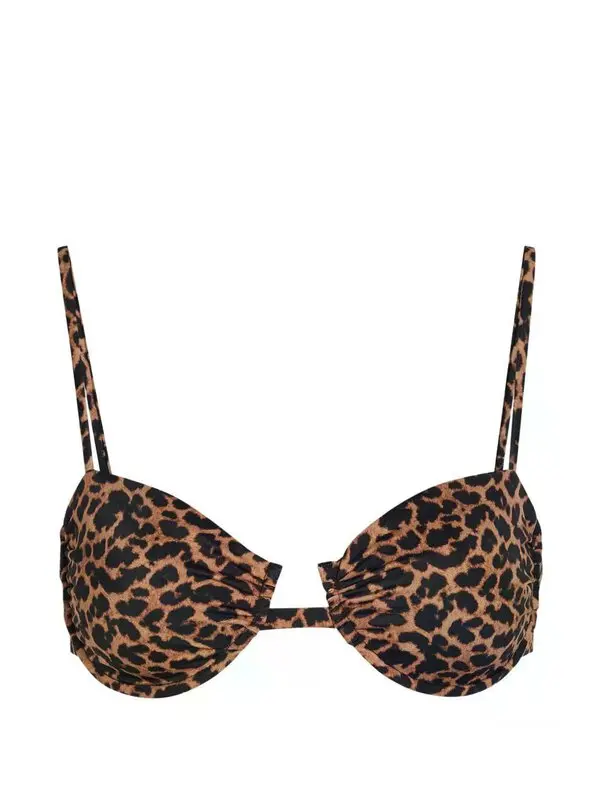 AWAY THAT DAY Aruba Leopard-print Bikini Top