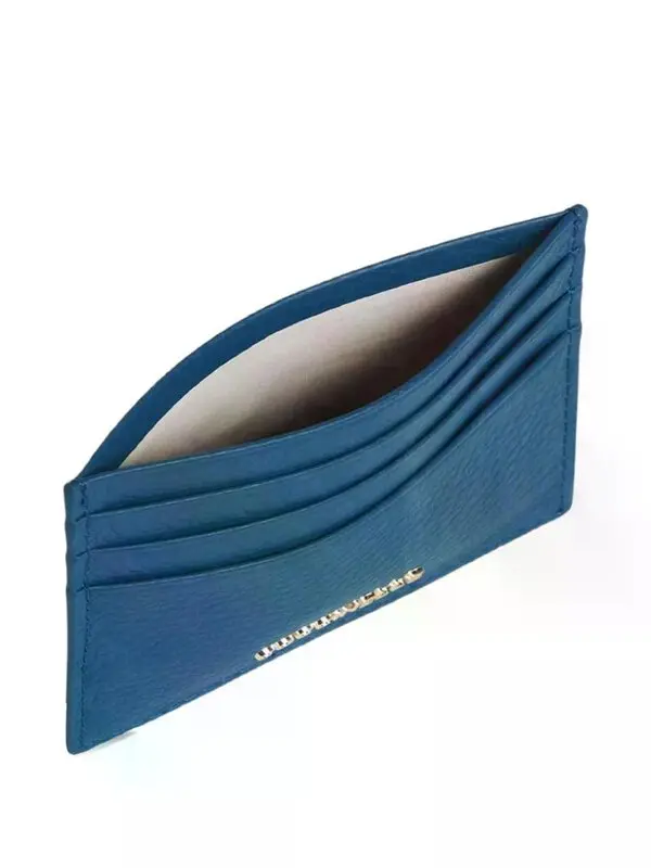 COCCINELLE Small Metallic Logo-lettering Card Holder - Blue