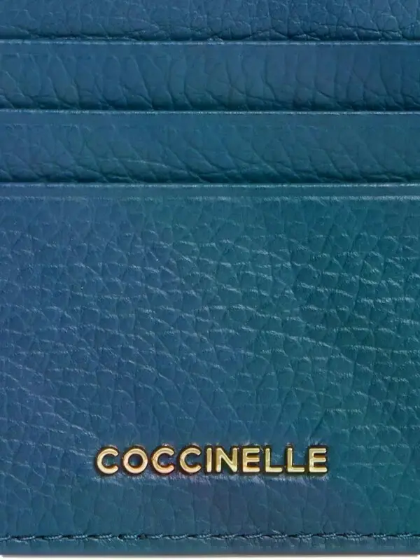 COCCINELLE Small Metallic Logo-lettering Card Holder