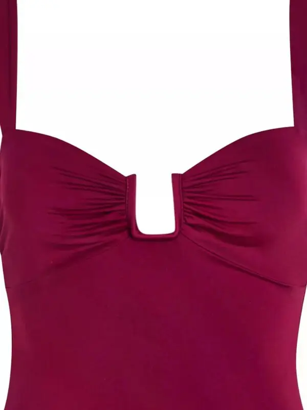 AWAY THAT DAY Cannes Ruched-detail Swimsuit - Red
