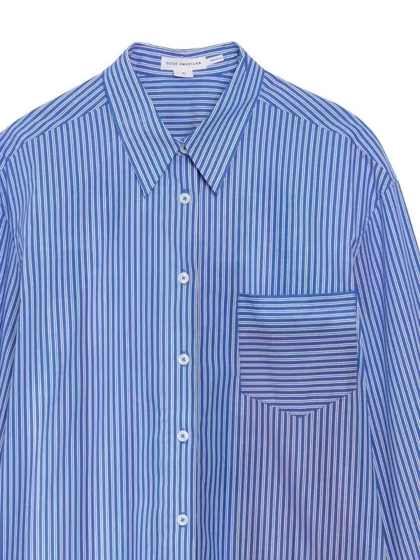 Good American Striped Cotton Shirt