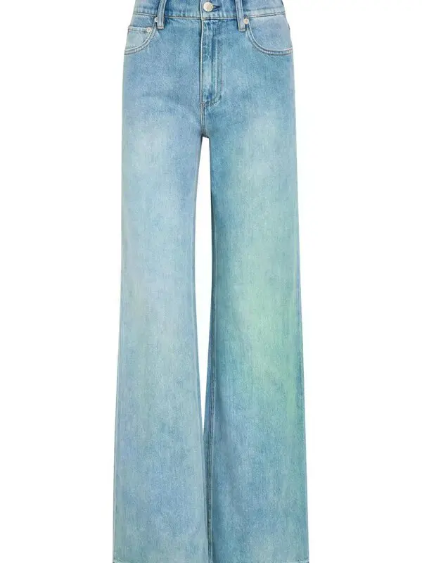Alice + Olivia Chic Faded Wide-leg Jeans