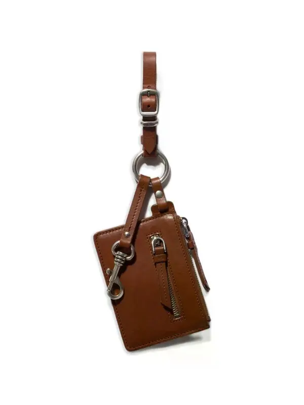 Miu Miu Leather Keyring Charm With Pouch