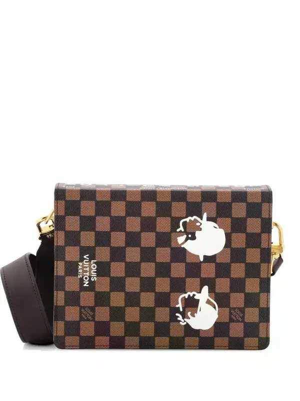 LOUIS VUITTON Pharrell X Nigo Book Messenger Bag Limited Edition Damier Phriendship Coated Canvas Crossbody Bag - Brown