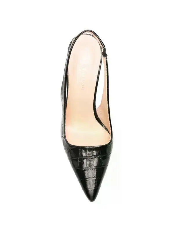 SERGIO MORETTI FIRENZE Croc-effect Slingback Pumps
