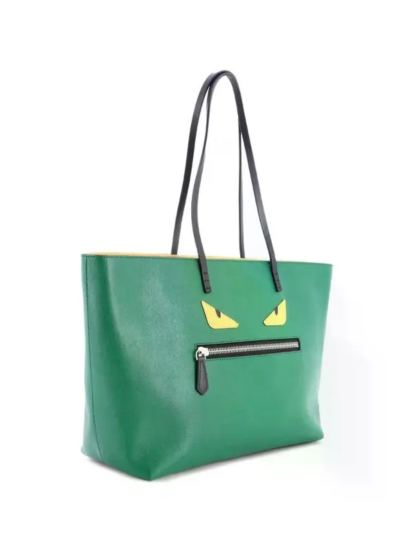 Fendi Monster Roll Leather Medium Tote Bag