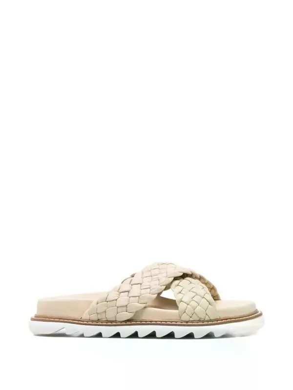 SERGIO MORETTI FIRENZE Braided Crossover-strap Mules