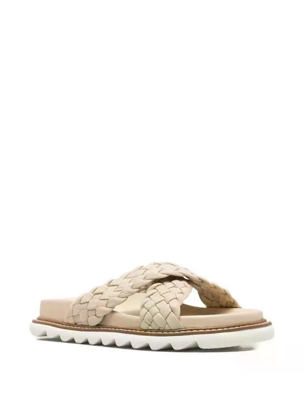 SERGIO MORETTI FIRENZE Braided Crossover-strap Mules