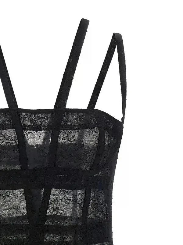 GIOVANNI BEDIN Lace Bustier Mini Dress