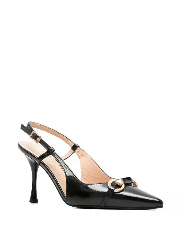 SERGIO MORETTI FIRENZE Horsebit Detail Slingback Pumps