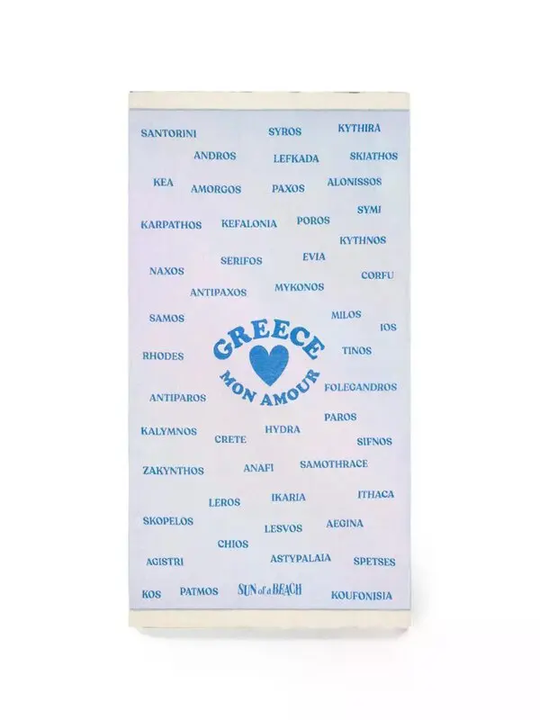 SUN OF A BEACH Fringed Beach Towel - Blue