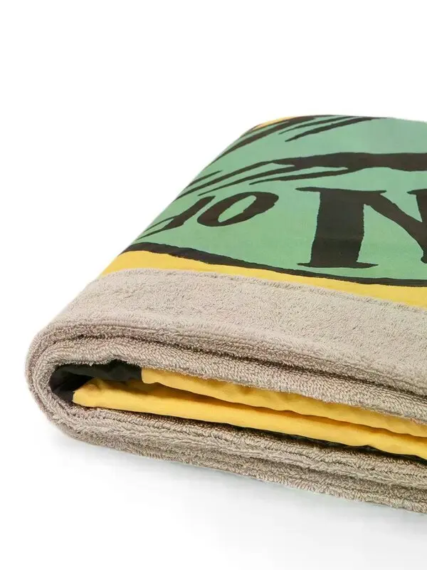 SUN OF A BEACH Sun Of A Palm Palm-tree Print Beach Towel - Yellow