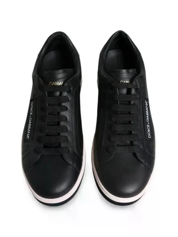 Dolce & Gabbana Logo-patch Leather Sneakers