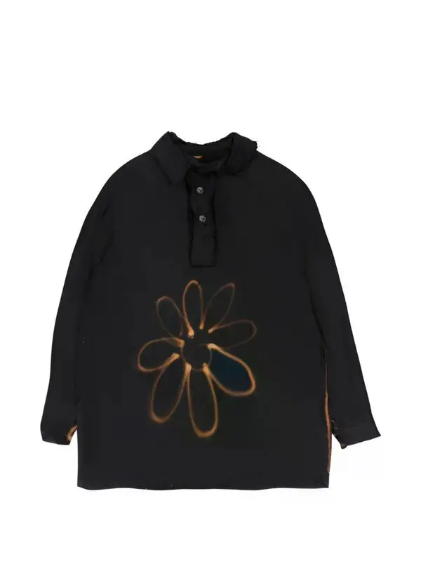 EDWARD CUMING Aerograph Print Blouse - Black