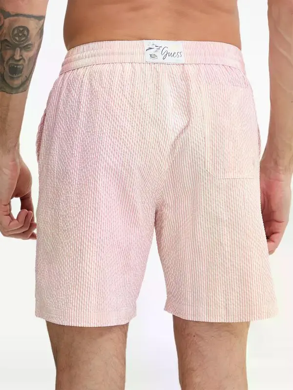 Guess Striped Seersucker Swim Shorts