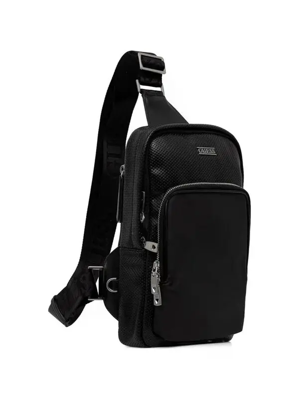 Guess Boston Perforated Logo Plaque Backpack