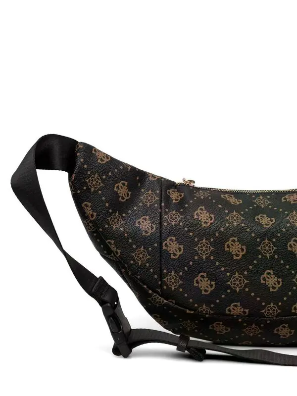 Guess Monogram Print Logo Plaque Belt Bag