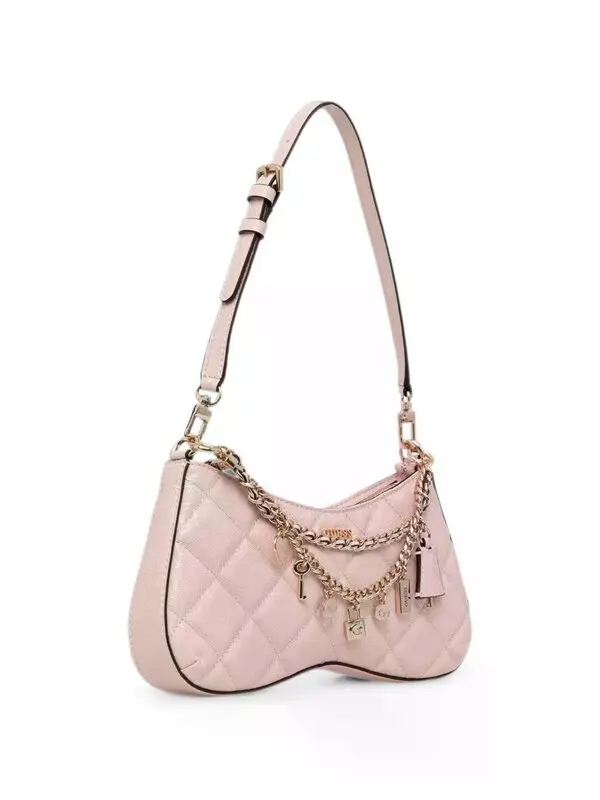Guess Libby Quilted Shoulder Bag - Pink
