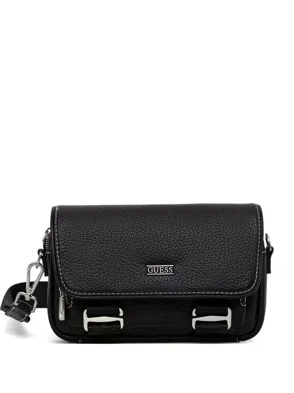 Guess Boston Logo-plaque Belt Bag - Black