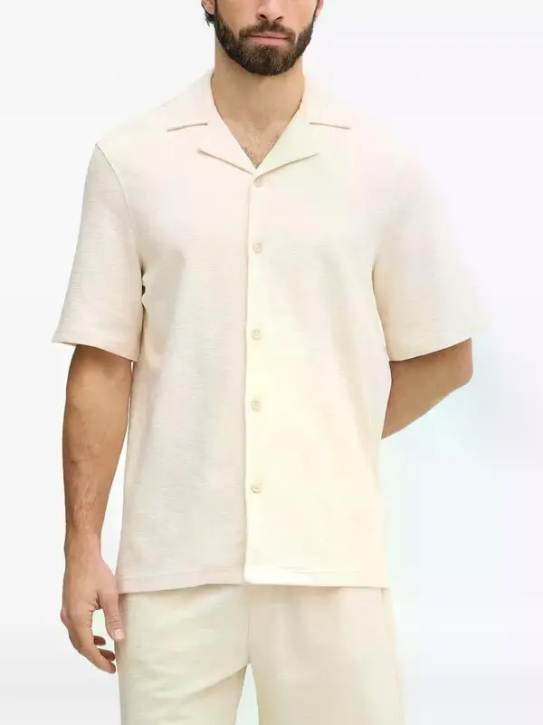 Guess Knitted Bowling Shirt - Neutrals