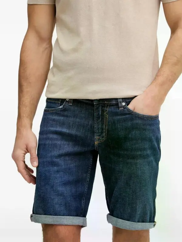 Guess Sonny Logo-patch Denim Shorts