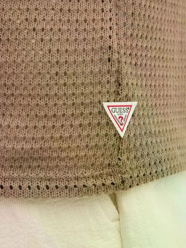 Guess Daryl Open-knit Polo-collar T-shirt