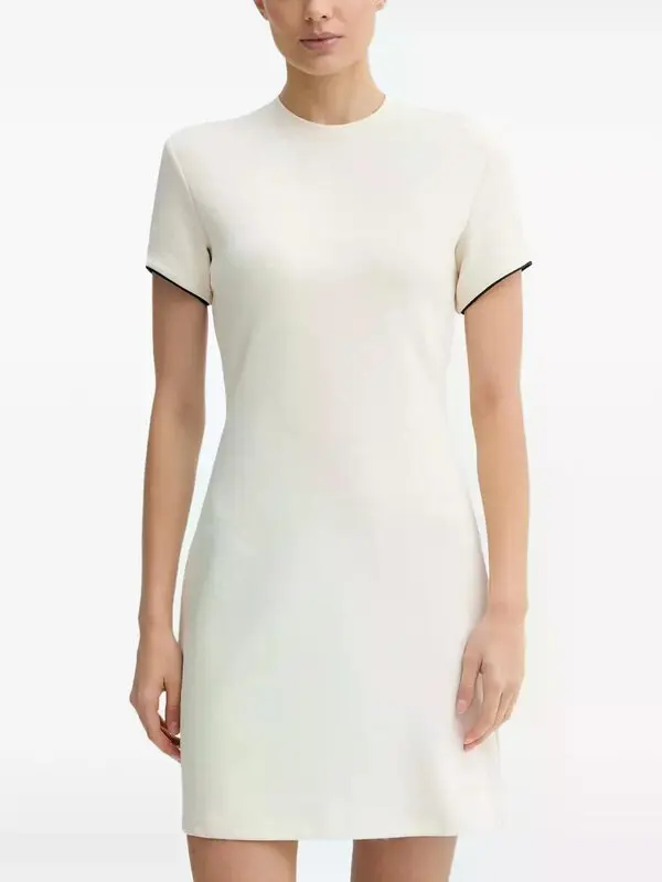 Guess Contrast-trim Logo-jacquard Mini Dress