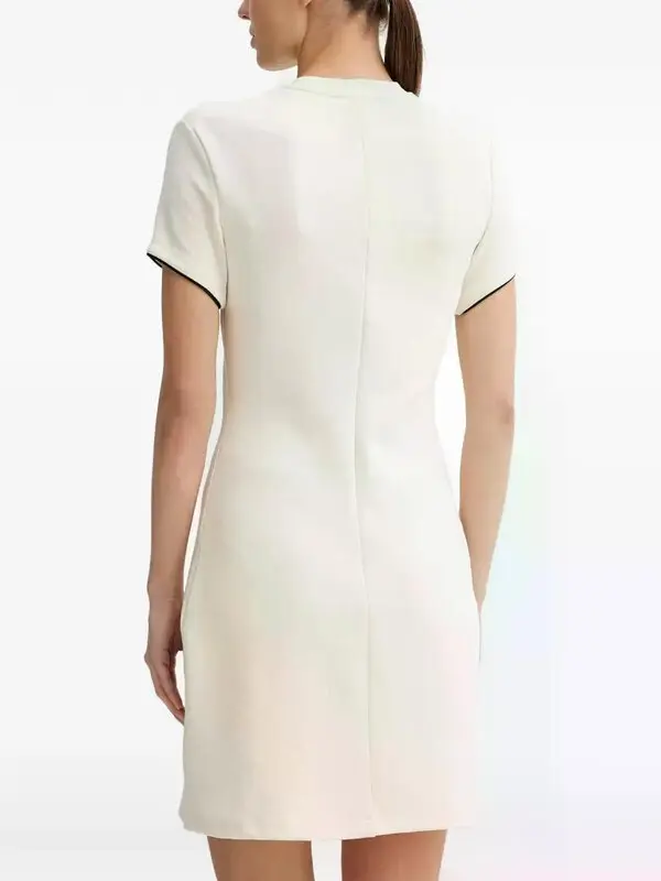 Guess Contrast-trim Logo-jacquard Mini Dress