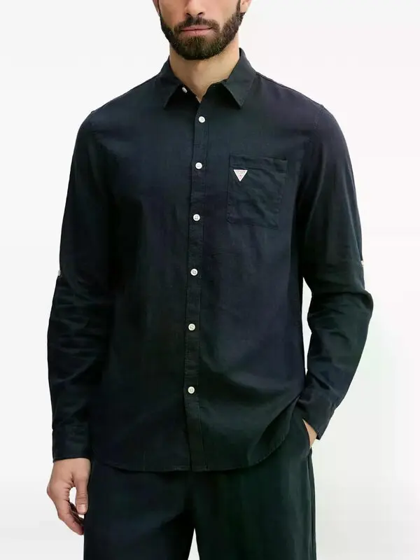 Guess Logo-patch Button-down Shirt