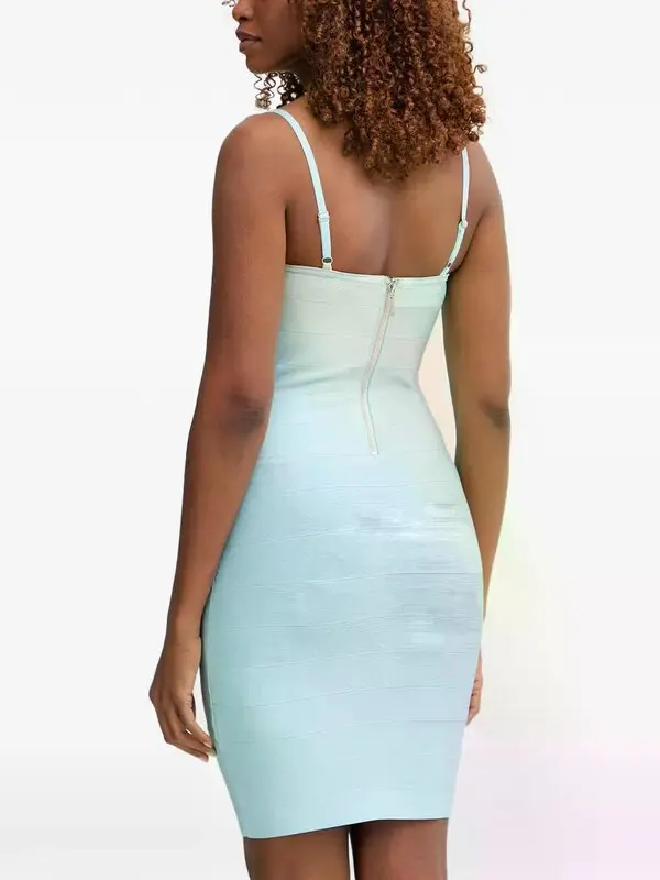 Guess Cowl Neck Mini Dress - Blue