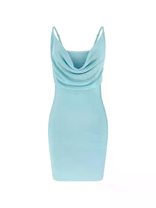 Guess Cowl Neck Mini Dress - Blue